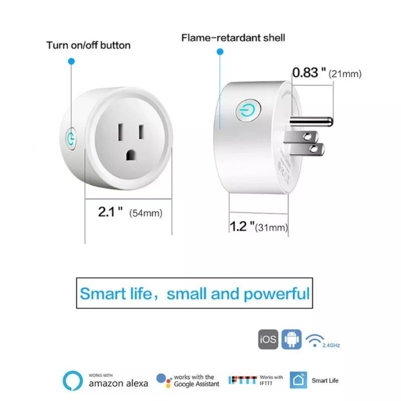 WiFi smart socket wireless socket switch supports Cozylife APP control ...