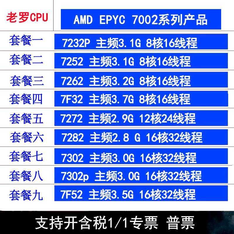 EPYC 7232P 7252 7262 7F32 7272 7282 7302 7302P 7F52CPU AMD | Shopee ...