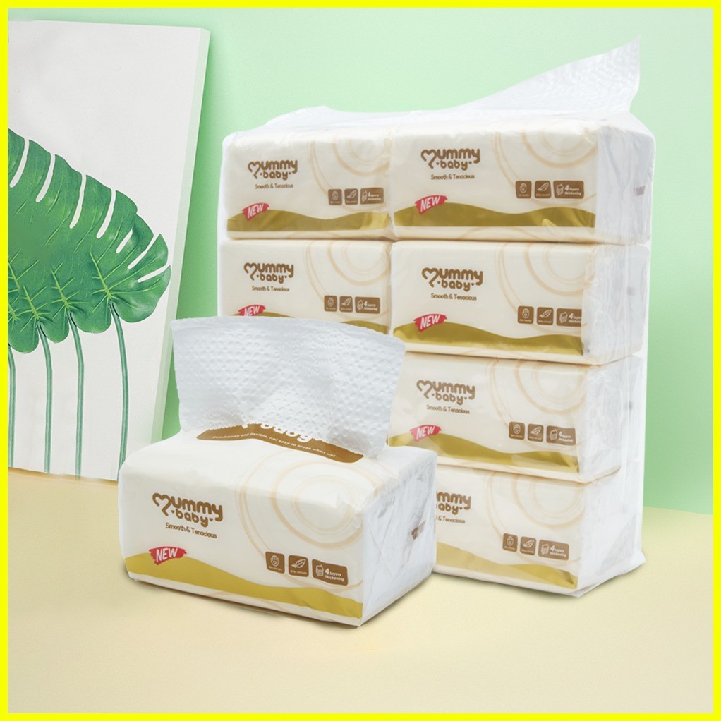 Facial Tissue Paper towel 8pack 4ply Wood Pulp Facial Interfolded Paper ...