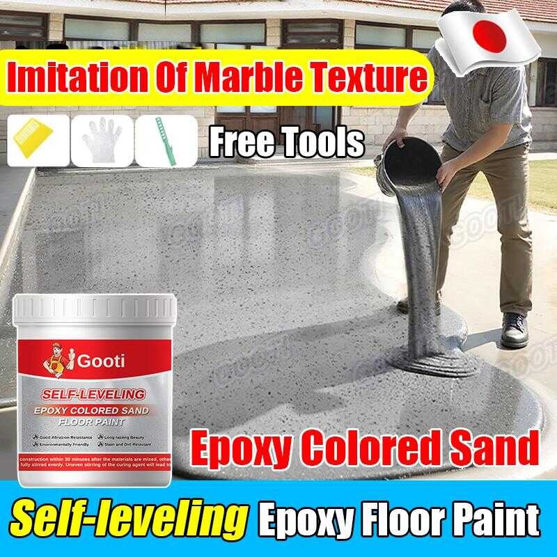 【10-In-1】Gooti Epoxy Colored Sand Self-Leveling Cement Floor Paint High ...
