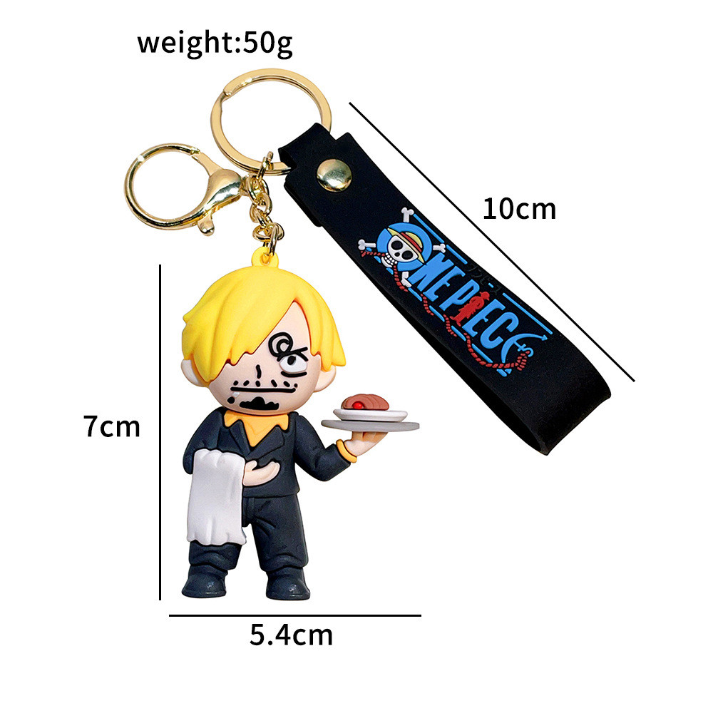 【12-hour Shipping】New ONE PIECE Keychain Luffy Nami Sanji Zoro Franky ...