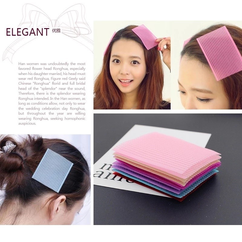 2PCS fringe hair paste Hair Velcro Pad Magic Paste Sticky Bangs Puffy ...