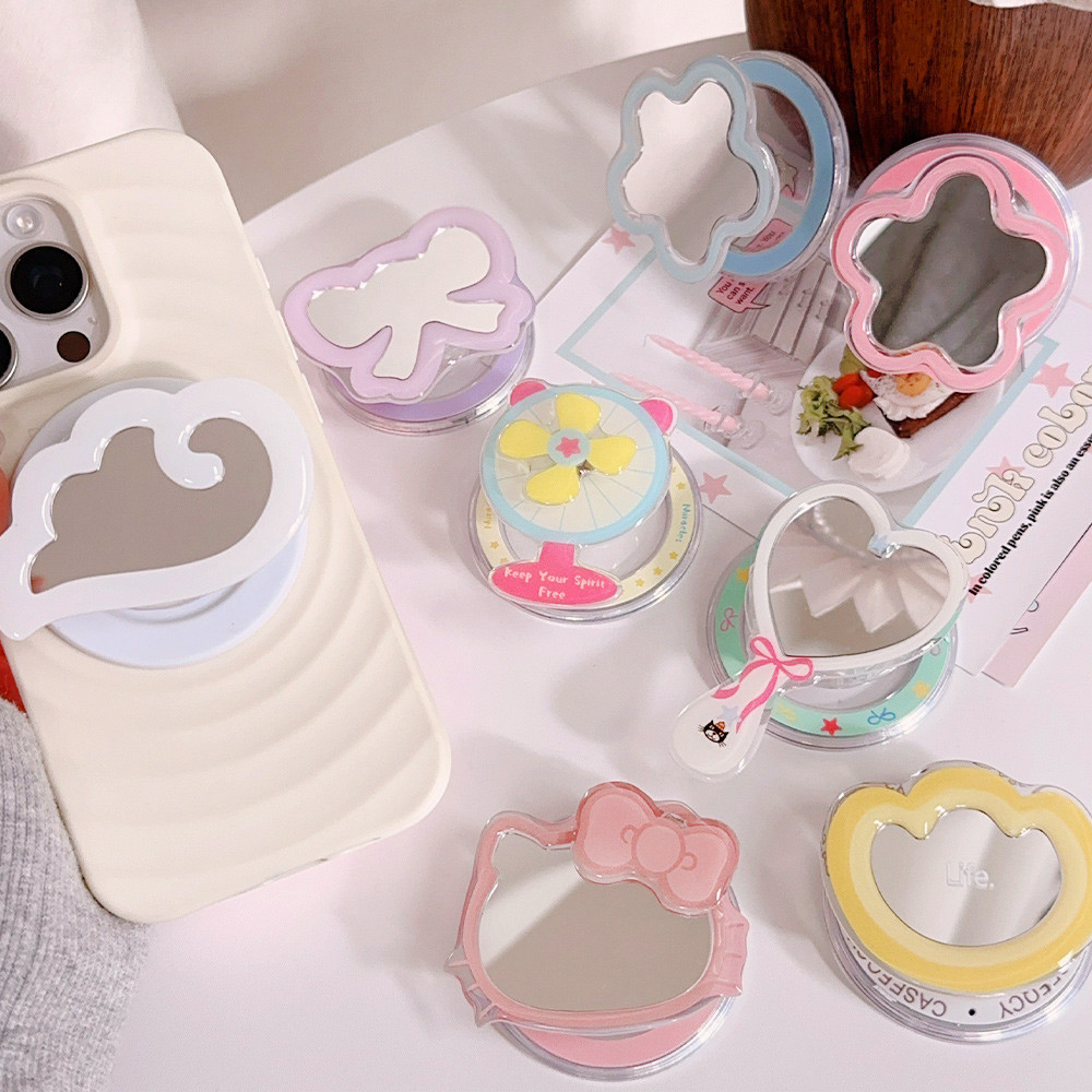 Cute Love Heart Star Mirror Magnetic Phone Holder Griptok Wireless ...