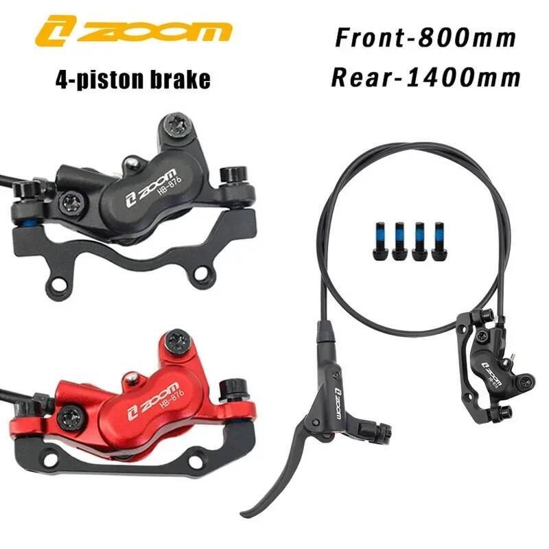 HB-876 ZOOM 4 Pistons Hydraulic Mountain Bike Disc Brake Front 800mm ...