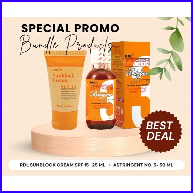 RDL Combo, Astringent #3 30mL + Whitening Cream 25mL | Shopee Philippines