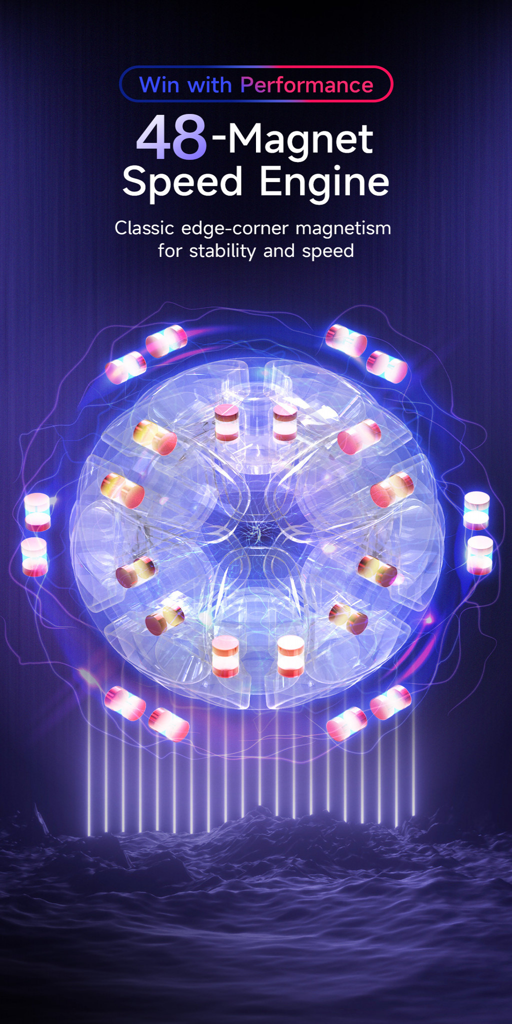 Qiyi Cube 2x2x2 Warrior M Magic Cube Stickless UV Coating 2x2 Magnetic ...