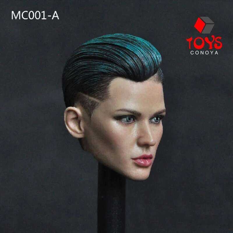 Mc001 1/6 Scale Ruby Rose Head Sculpt PVC Female Carving Model Fit 12 ...