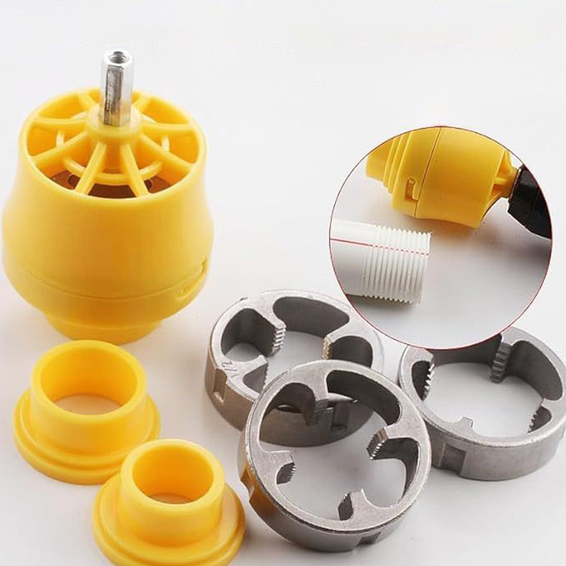 Electric Drill PPR Pipe Threader Kit 1/2"3/4"1" Die Power Tool for PE ...