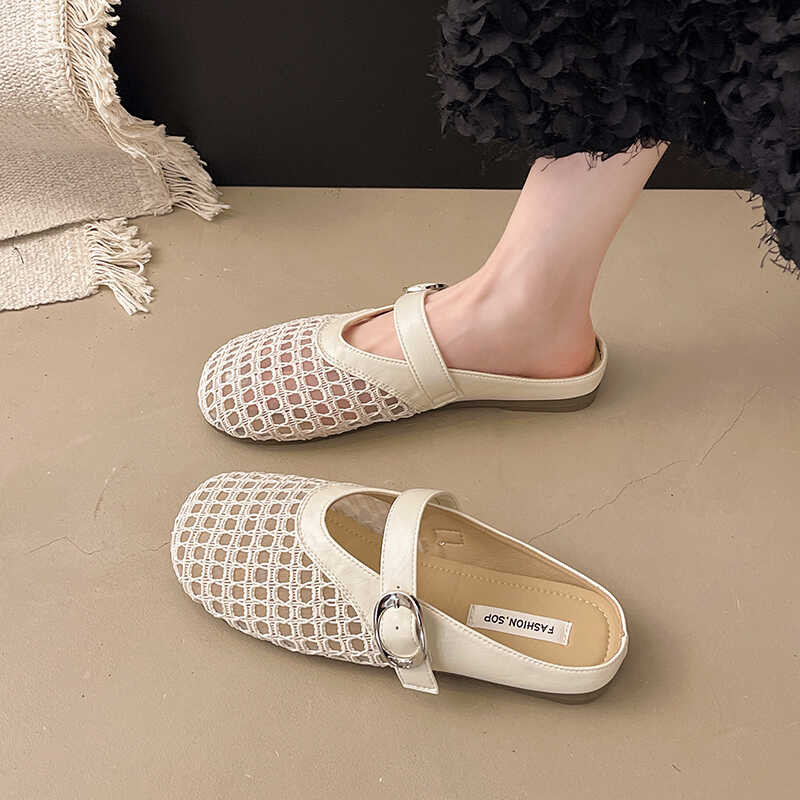 Jincai Shoes ⭐Aaaaa Mesh Half Slippers Closed Toe Women's ⭐Aaaaa ...