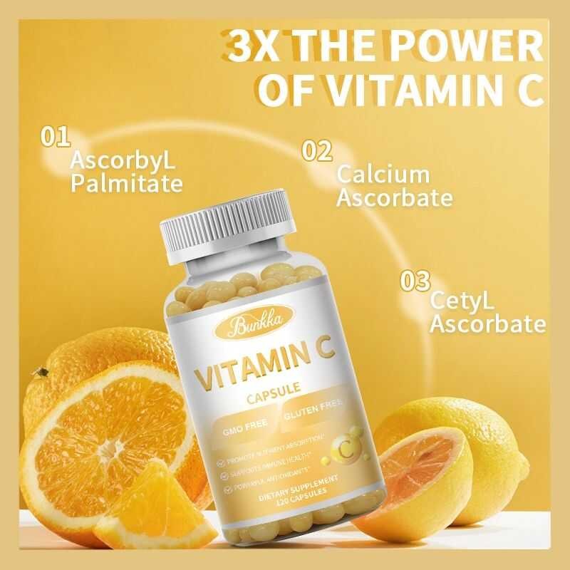 Bunkka Capsule 120Pcs 1000Mg Vitamin C Supplementation Suitable For ...