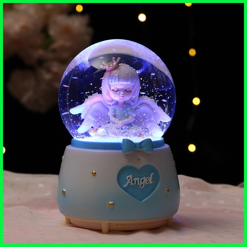 Angel Crystal Ball Snow Globe Music Box | Shopee Philippines