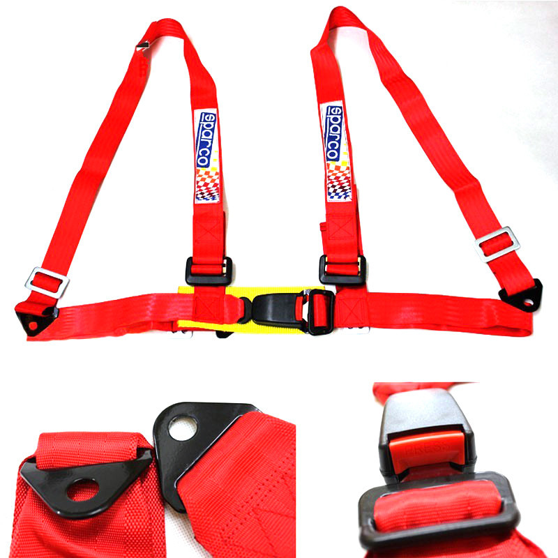 2inch Sparco Car Racing Seat Belts Competition 4 Point Snap-In 2" Seat ...