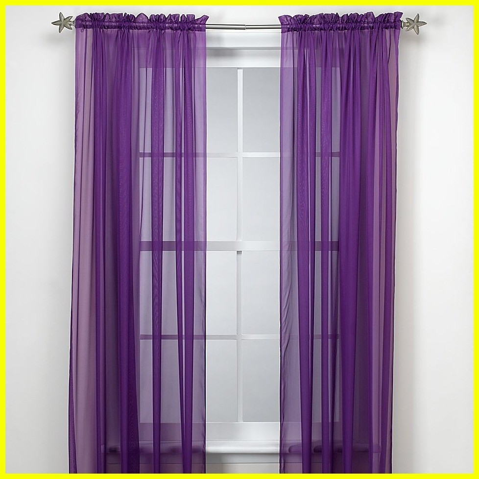 Solid Color Transparent Voile Sheer Curtain Window Screen Curtain Panel ...