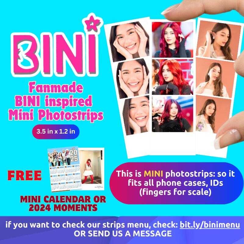Bini-Inspired Fan-Made MINI Photo Strips Decor Bini Photocards | Shopee ...