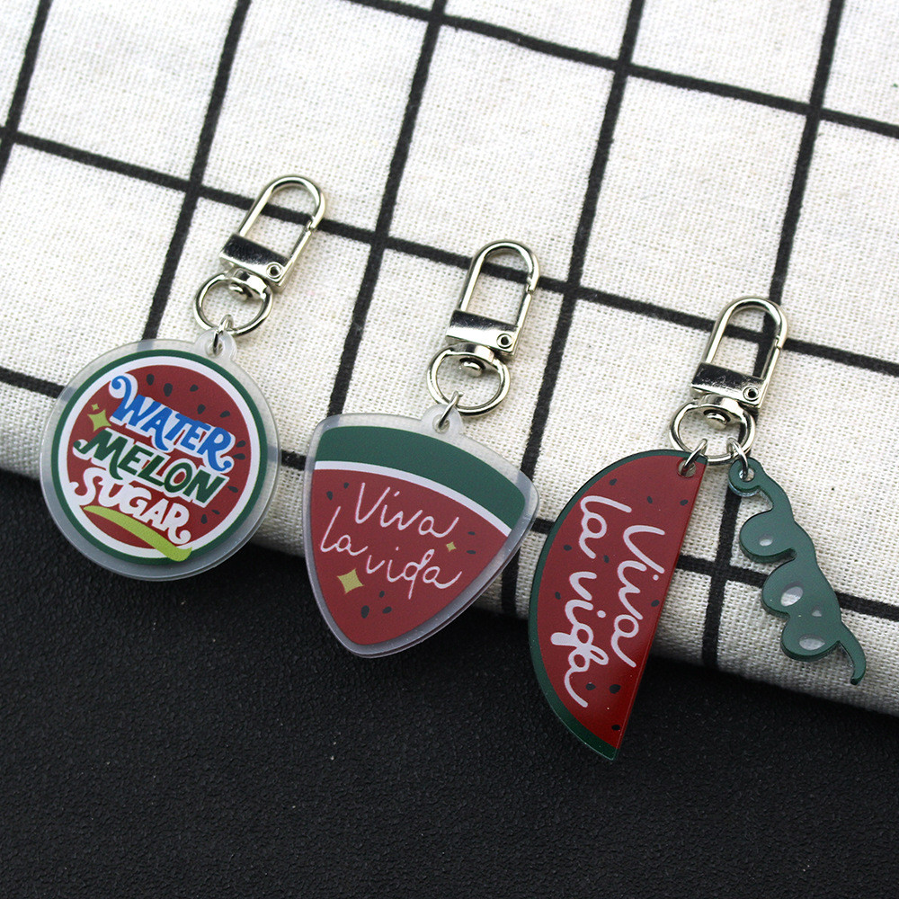 Korean Drama Style Peripheral Shiny Watermelon Elegant Keychain Pendant ...