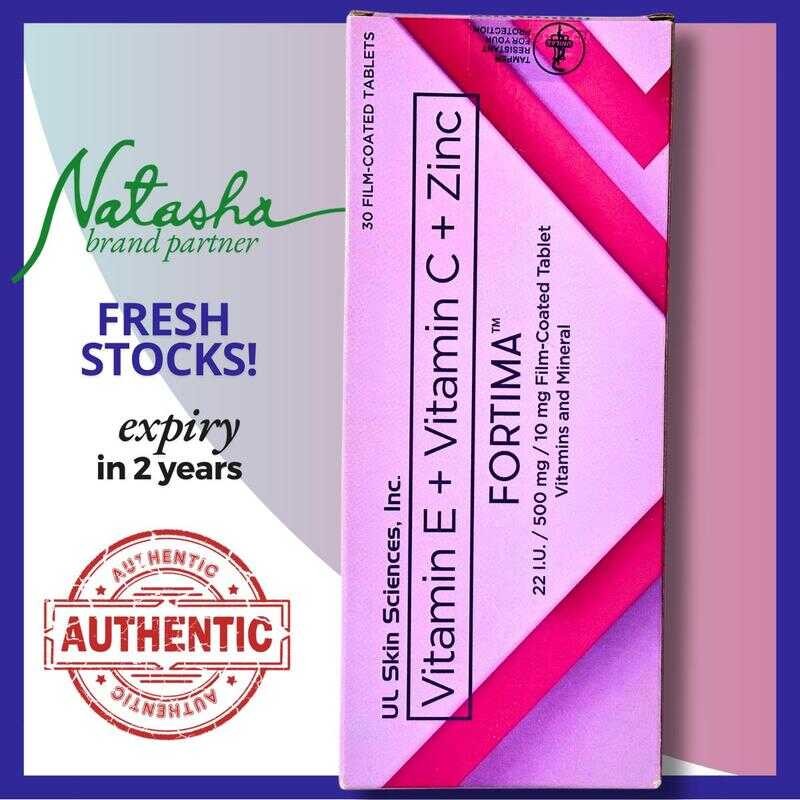 E + Vitamin C+ Zinc Fortima 30Tabs By Natasha Co-Brands | Shopee ...