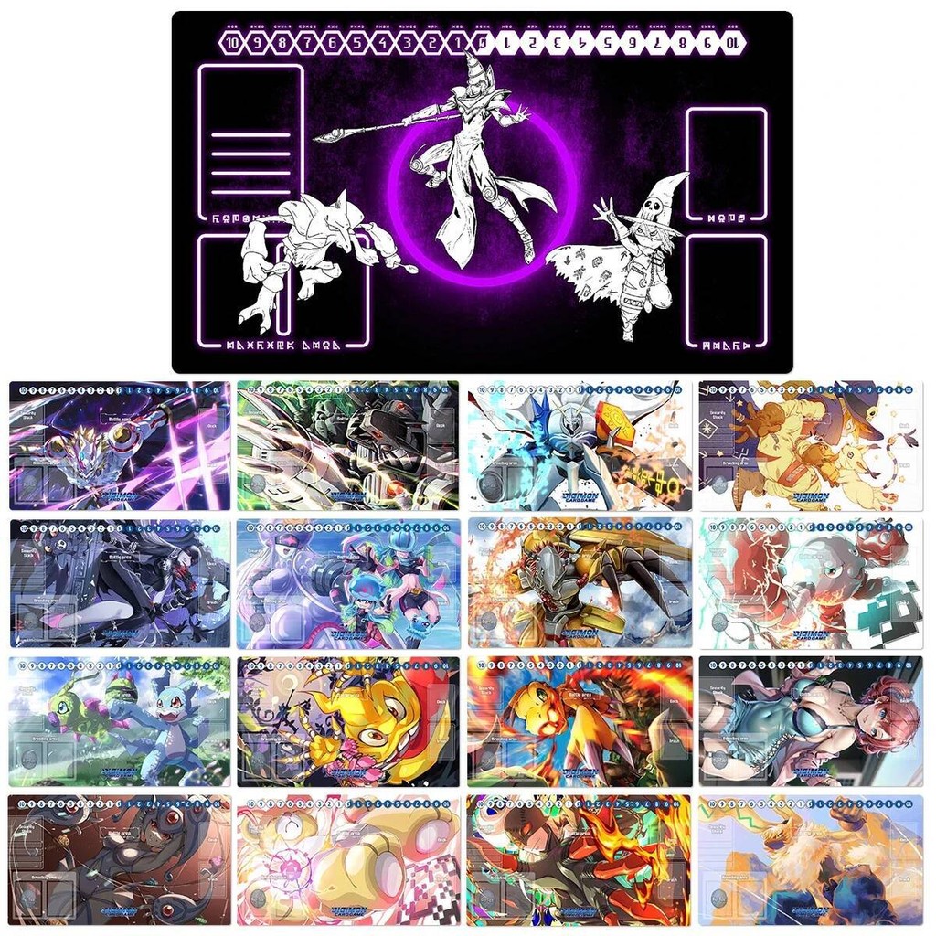 Digimon Playmat Lady Devimon War Greymon Siriusmon Numemon Veemon DTCG ...