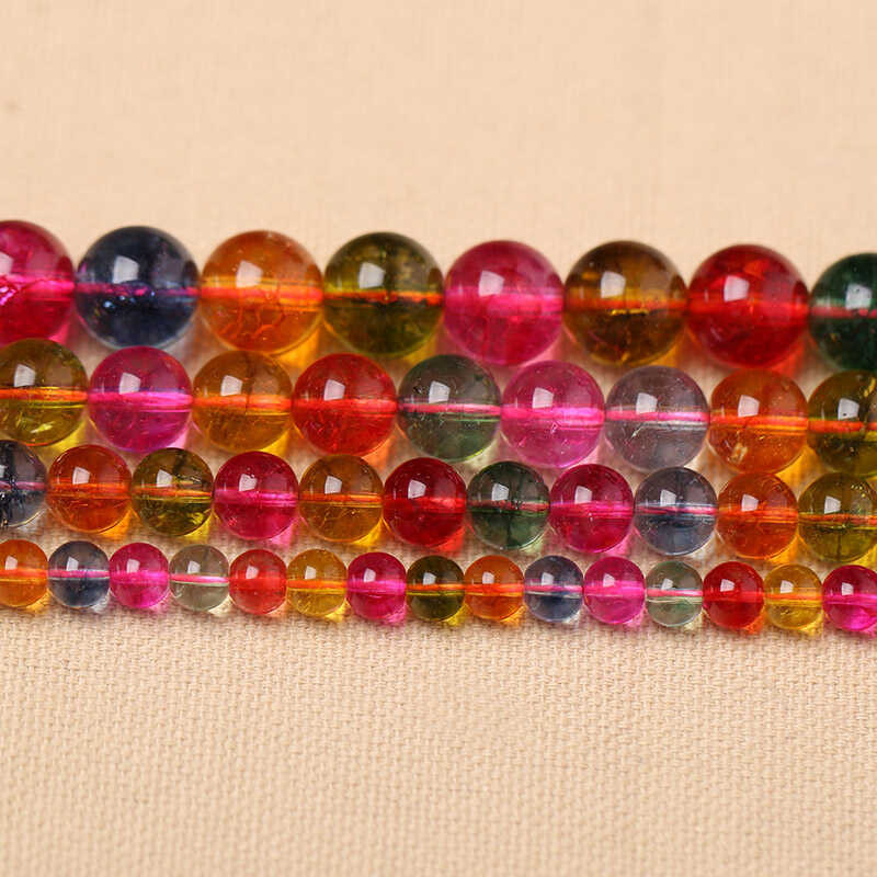 Explosive Xinlei Colorful Crystal Tourmaline Beads Loose Beads DIY ...