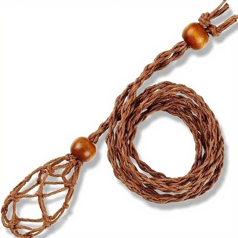 Original Necklace Stone Adjustable Rope Net Pocket Hanging Net Pocket ...