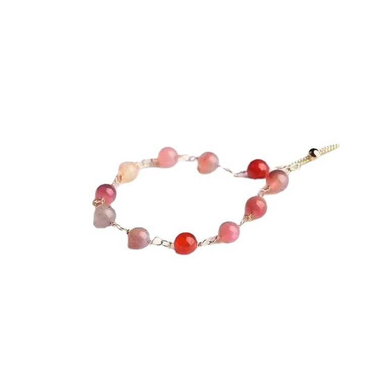 Source Natural Salt Agate Handwoven Bracelet Crystal Moist Glossy ...