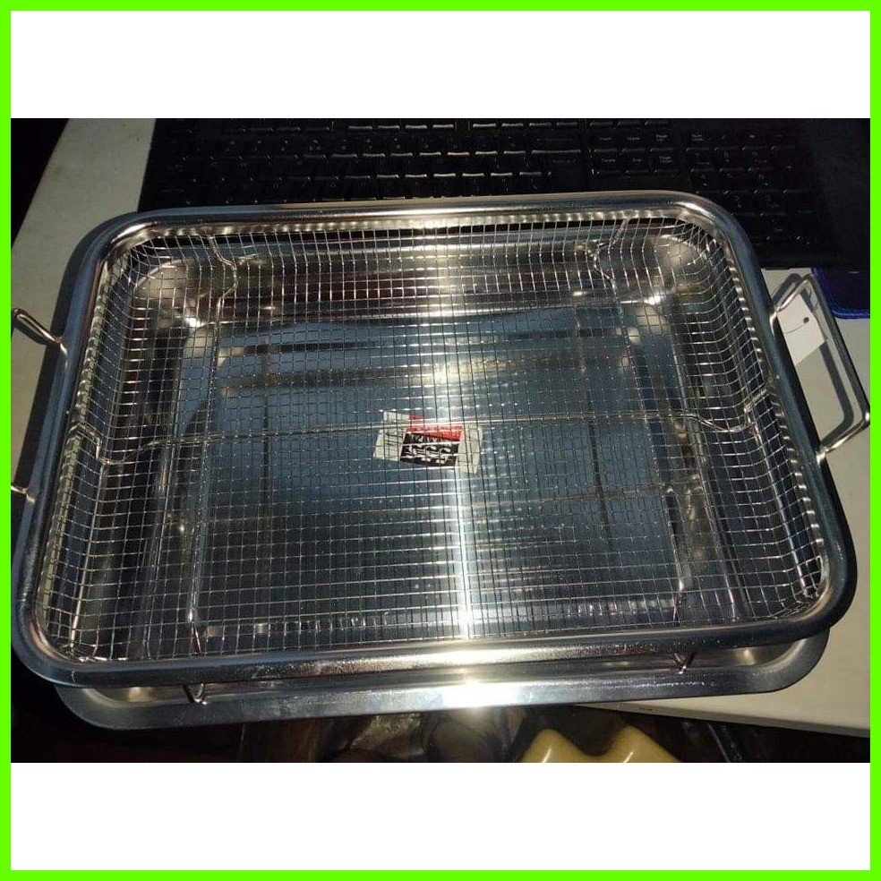 2 IN 1) STAINLESS STEEL MESH TRAY + OVEN TRAY OIL DRAIN / BEST COOKING ...