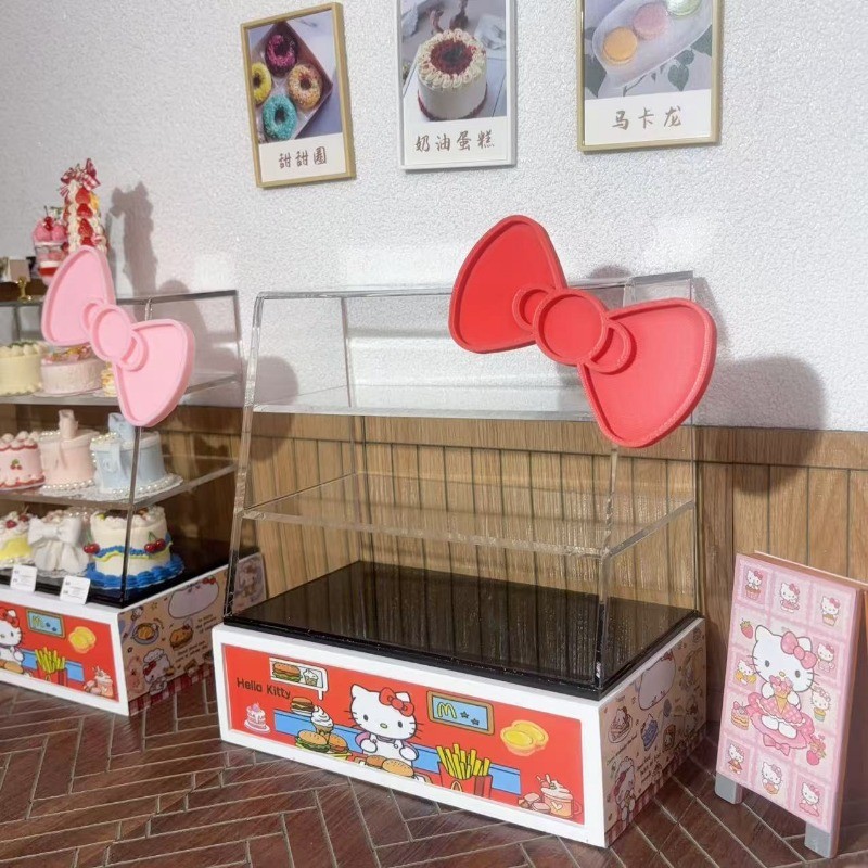 Mini Dessert Shop Cartoon KT Standee – Micro Cake House Scene Display ...
