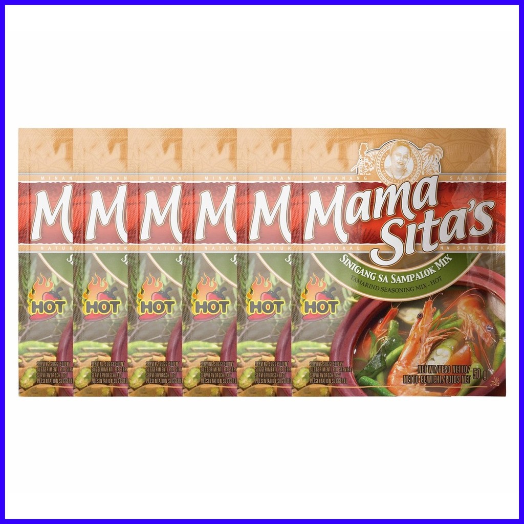 Mama Sita's Sinigang sa Sampalok Mix-Hot (Tamarind Seasoning) 50 g x 6 ...