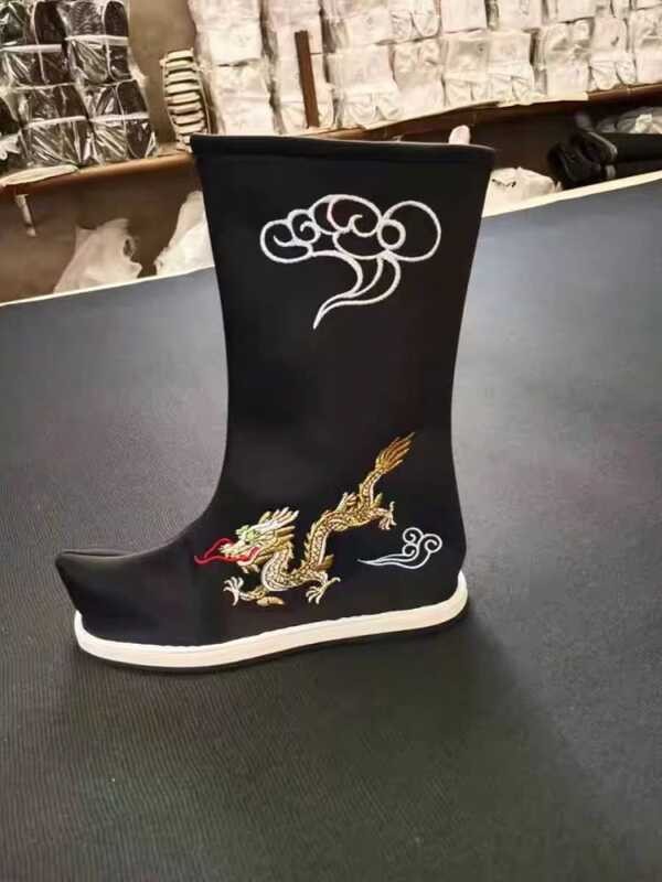 Ancient Chinese Hanfu Boots Men's Upturned Head Shoes Ming Dynasty ...