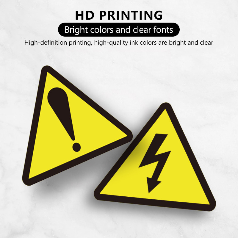 Triangle Warning Sticker Electric Shock Flammable Toxic Corrosive ...