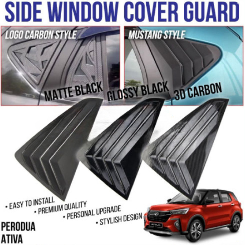 Toyota Raize 2020-2025 Rear Triangle Side Window Louver Cover Rear ...