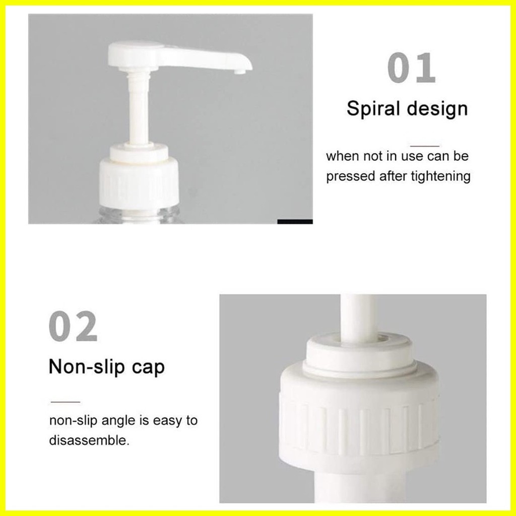 Plastic Pump Bottle Dispenser With Scale For Milk Tea Syrup Fructose ...