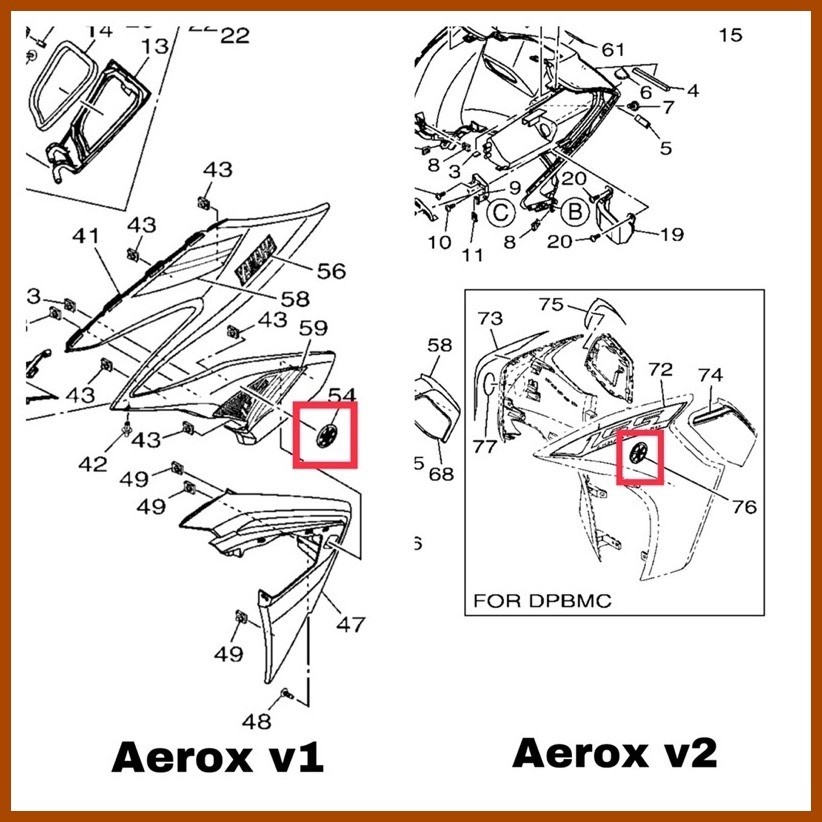 Yamaha Emblem Nmax v1/v2 Aerox v1/v2 YAMAHA GENUINE | Shopee Philippines