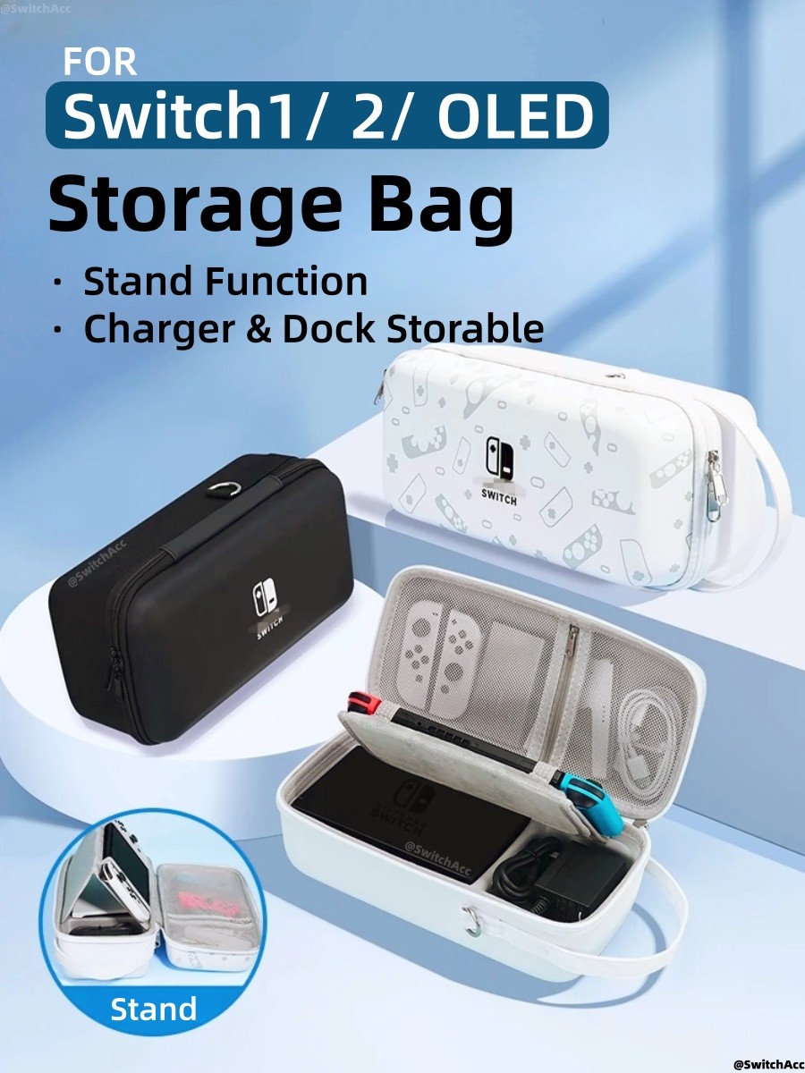 Switch Storage Bag Large Capacity for Nintendo Switch 2/ 1/ OLED Stand ...
