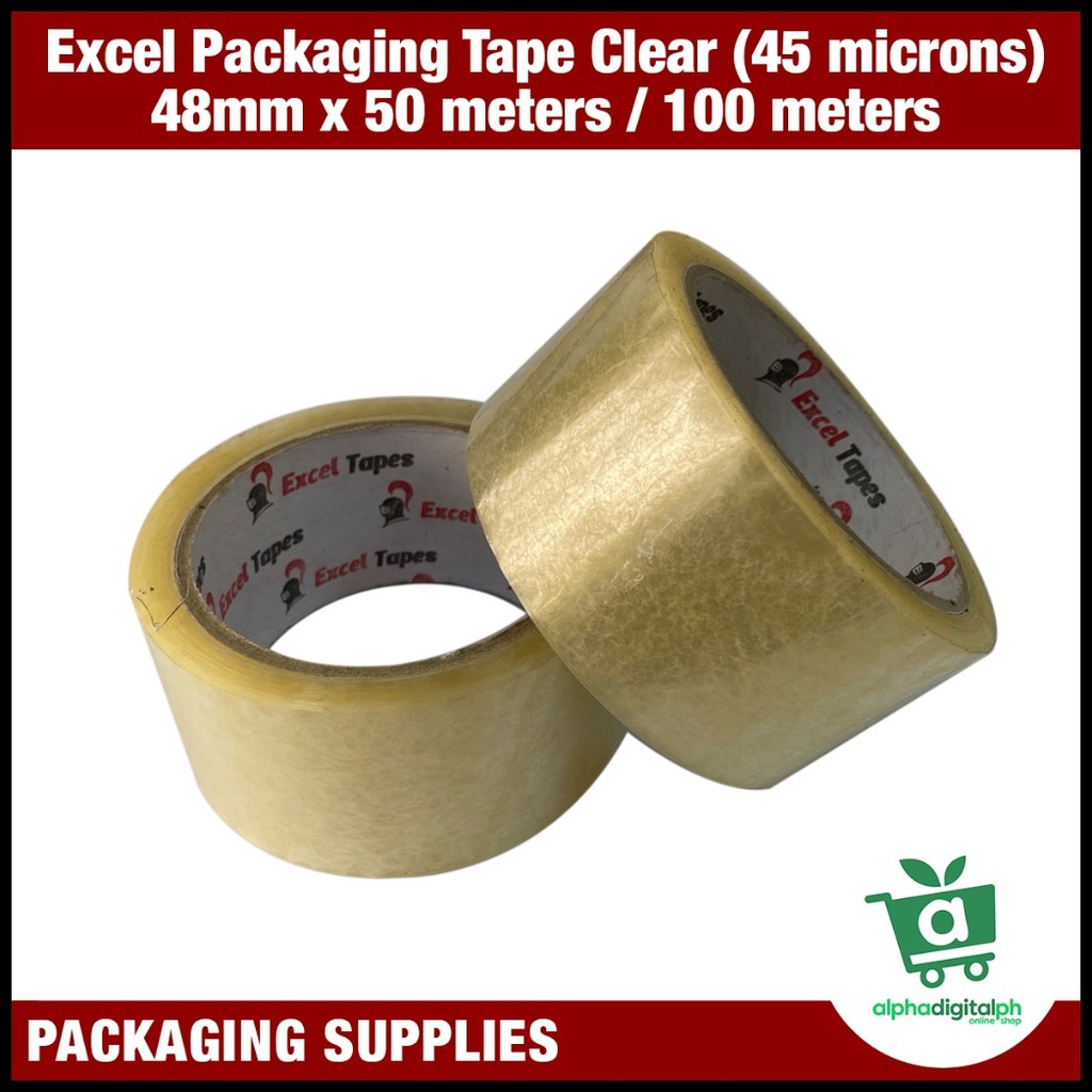 Excel Packaging Tape Clear (45 microns) 48mm x 50 meters / 100 meters ⊟ ...