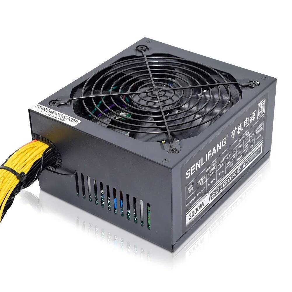 Bitcoin 2000W mining PSU PC Power ply Computer Mining Rig 8 GPU ATX ETC ...