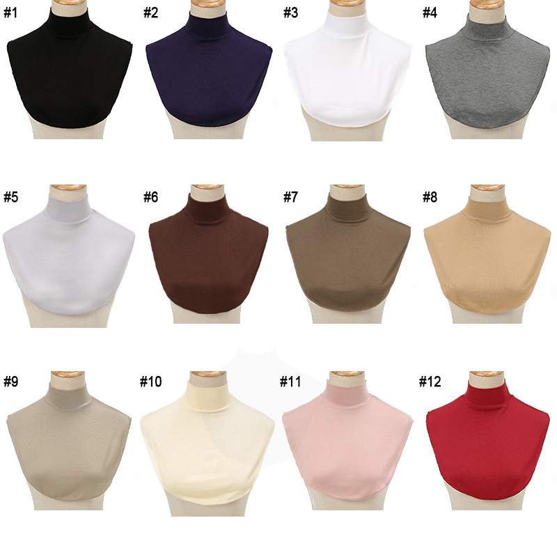 High Neck Inner Leher Dada-Turtleneck Half Inner-Inner Tutup Leher ...
