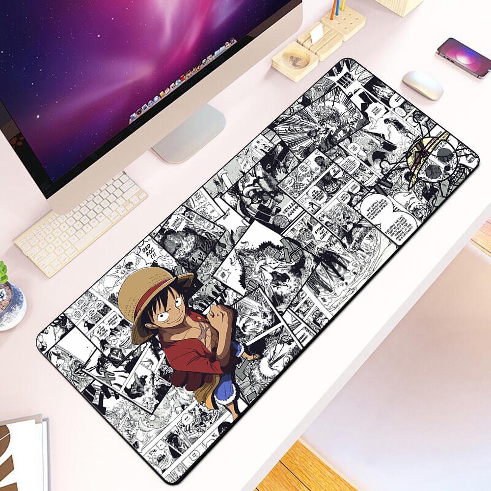 Anime One Piece Luffy Mousep HD Printing Computer Gamers Locking Edge ...