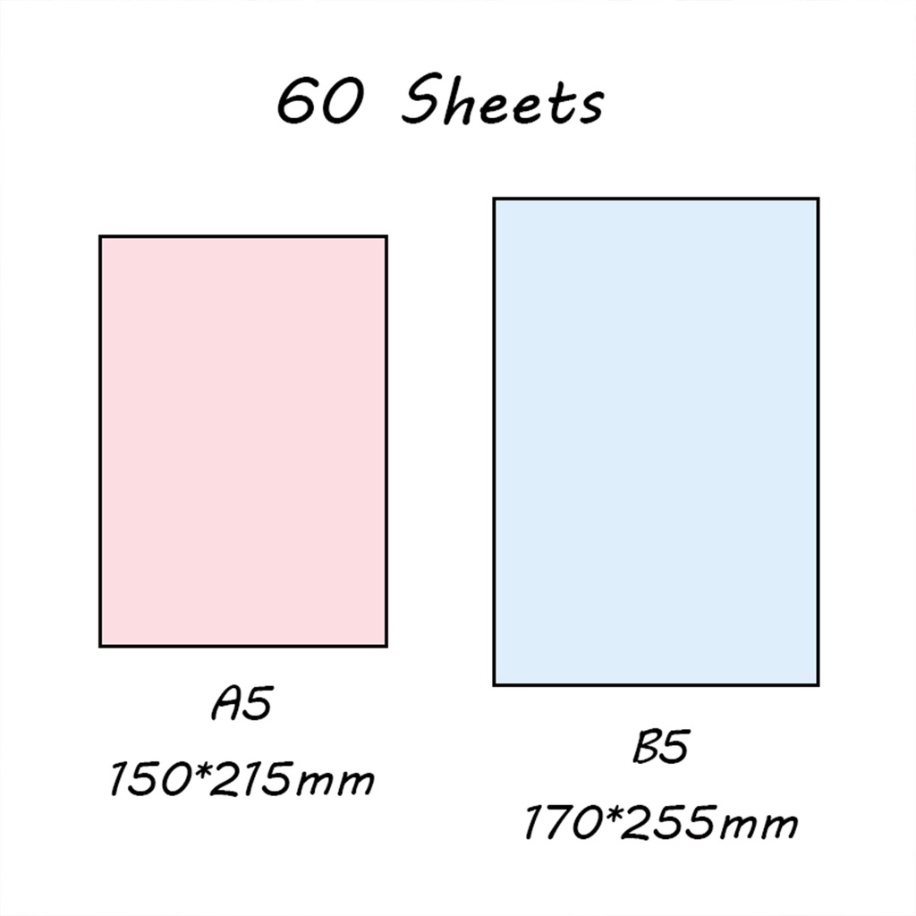 A5/B5 Binder Loose-Leaf Notebook 60 Sheets Lined Book for Students ...