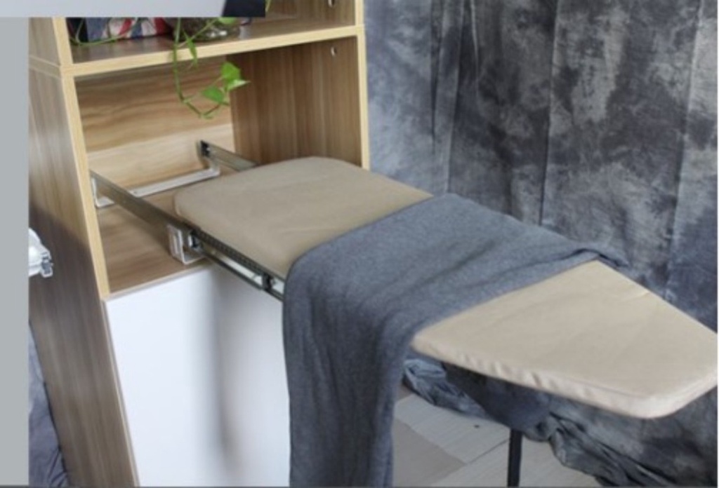 Cloakroom cabinet Slide Out Fold Down Rotatable ironing board hidden ...