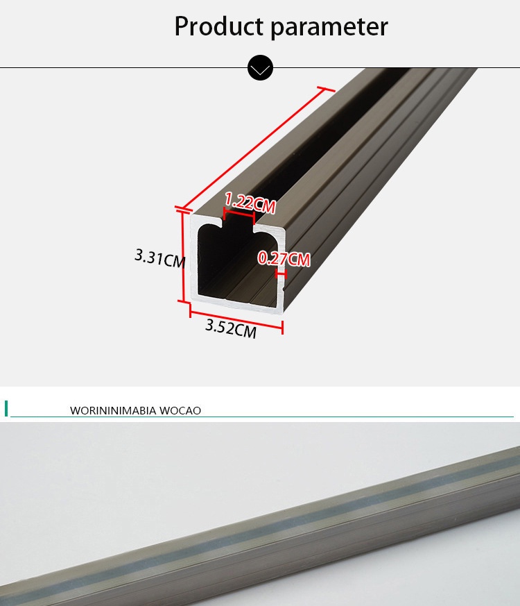 Aluminum alloy universal sliding door silent hanging rail ...