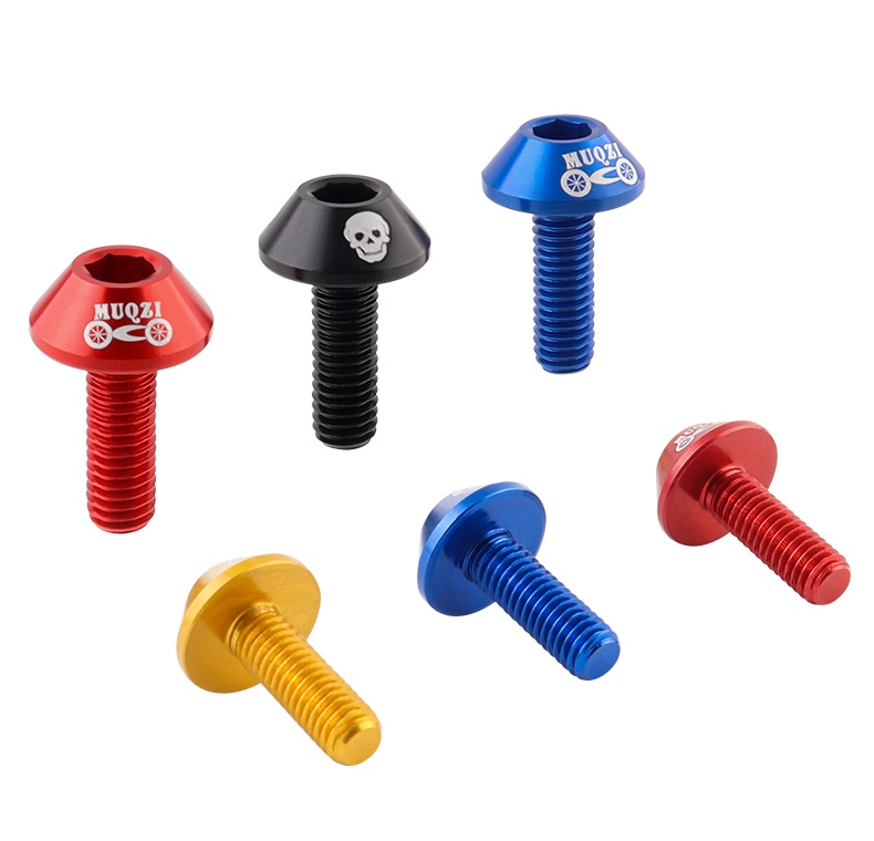 MUQZI 4PCS M6 Brake Caliper Screw MTB Road Folding Bicycle 7075 ...