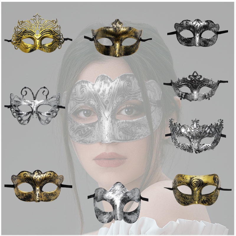Vintage Halloween Style Party Mask Mysterious Angel Jazz Flathead Mask ...