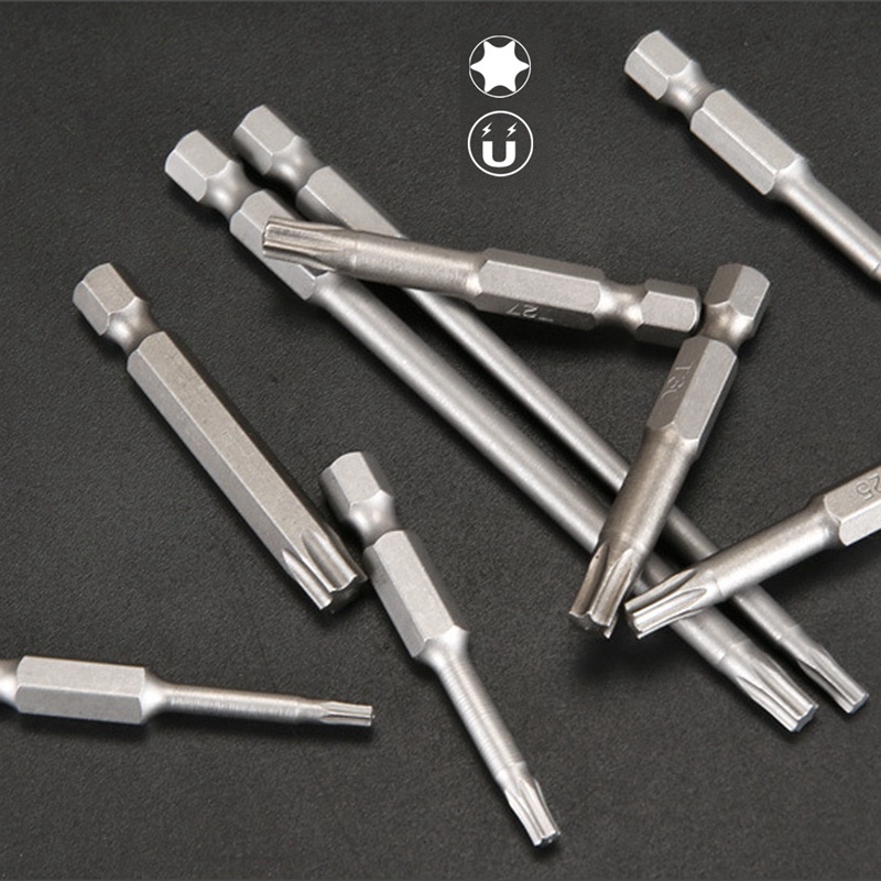 Krachtige 7Pcs 50mm Solid Hexagon Torx Electric Screwdriver Head Bit ...