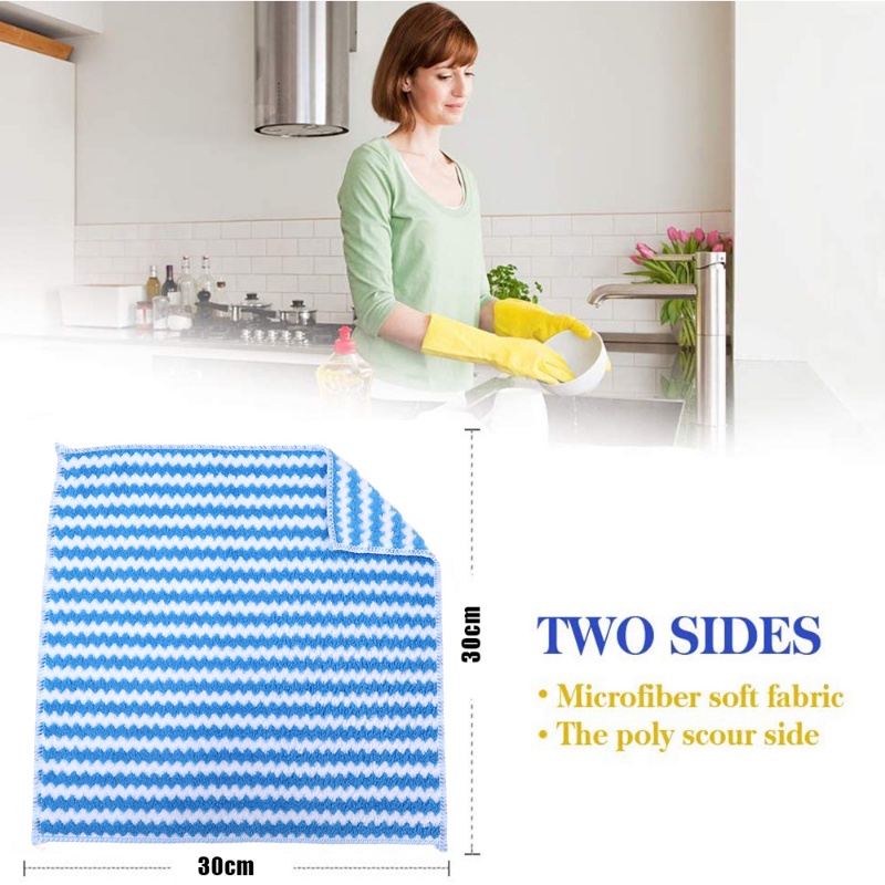 Coral Fleece Anti-grease Wiping Rags / Household Kitchen Wet and Dry ...