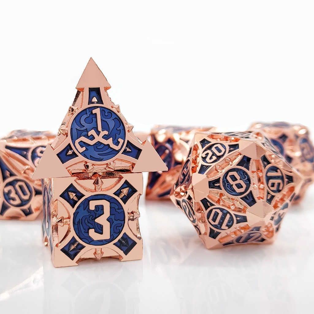 Polyhedral Dice Set Metal Dice DND for RPG D&D Explorers Board Game ...