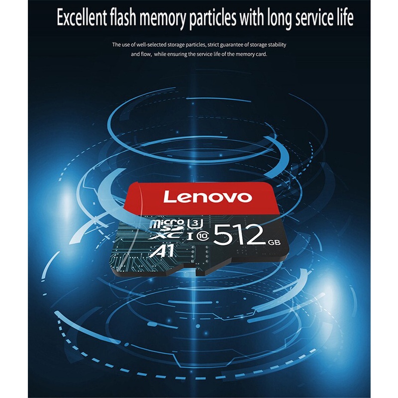 Lenovo Micro SD Card 64GB 128GB 256GB 512GB Class 10 Memory Card Micro ...