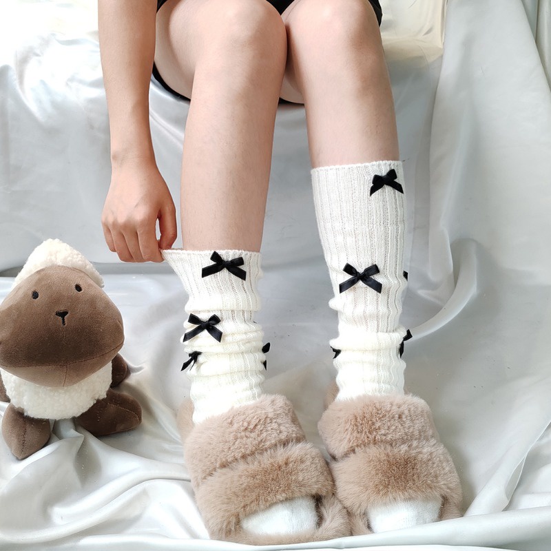 Japanese Style Women Open Foot Calf Warmers Outdoor Sockliner Autumn ...
