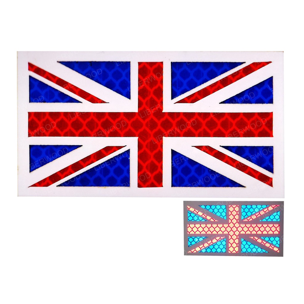 UK GBR Flag IR Reflective Infrared Patch United Kingdom British England ...
