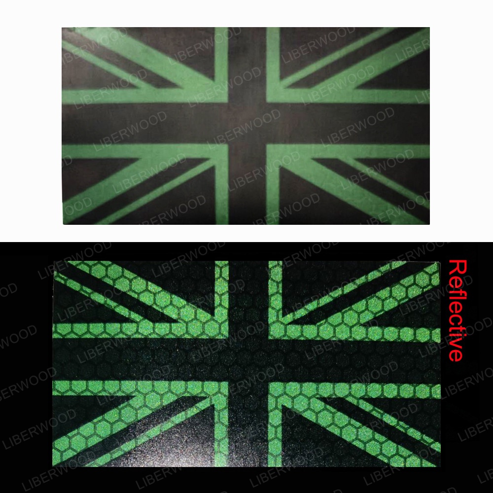 UK GBR Flag IR Reflective Infrared Patch United Kingdom British England ...