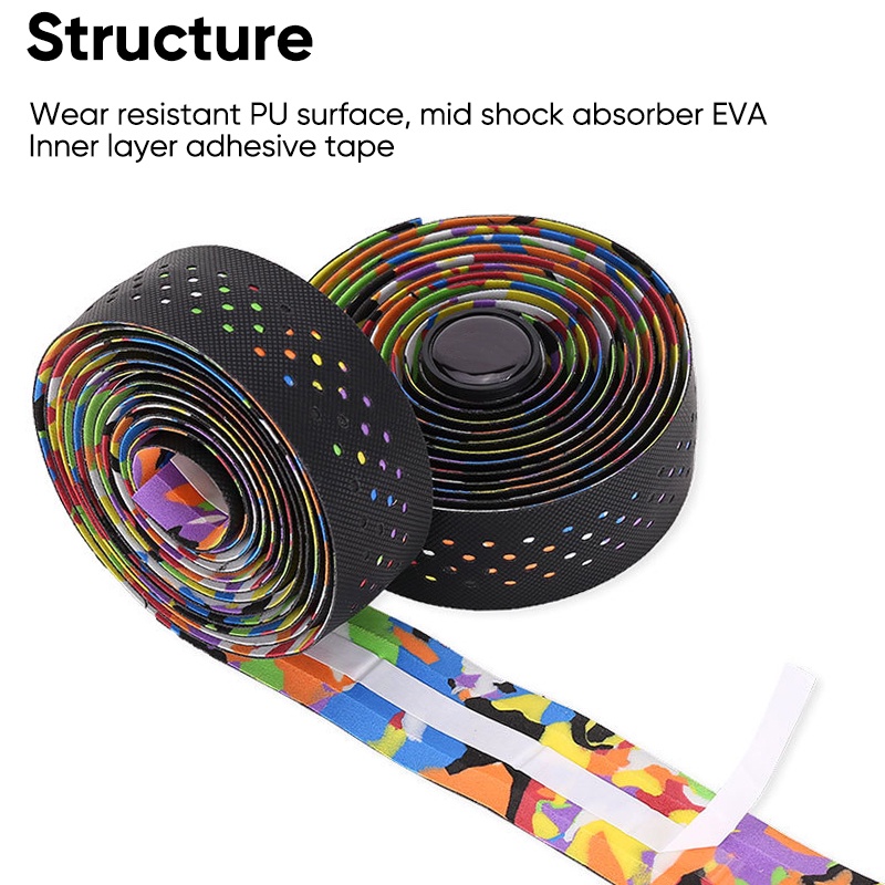 Handlebar Tape Road Bike Tape for Fixie Gear Strap PU EVA Wrap ...